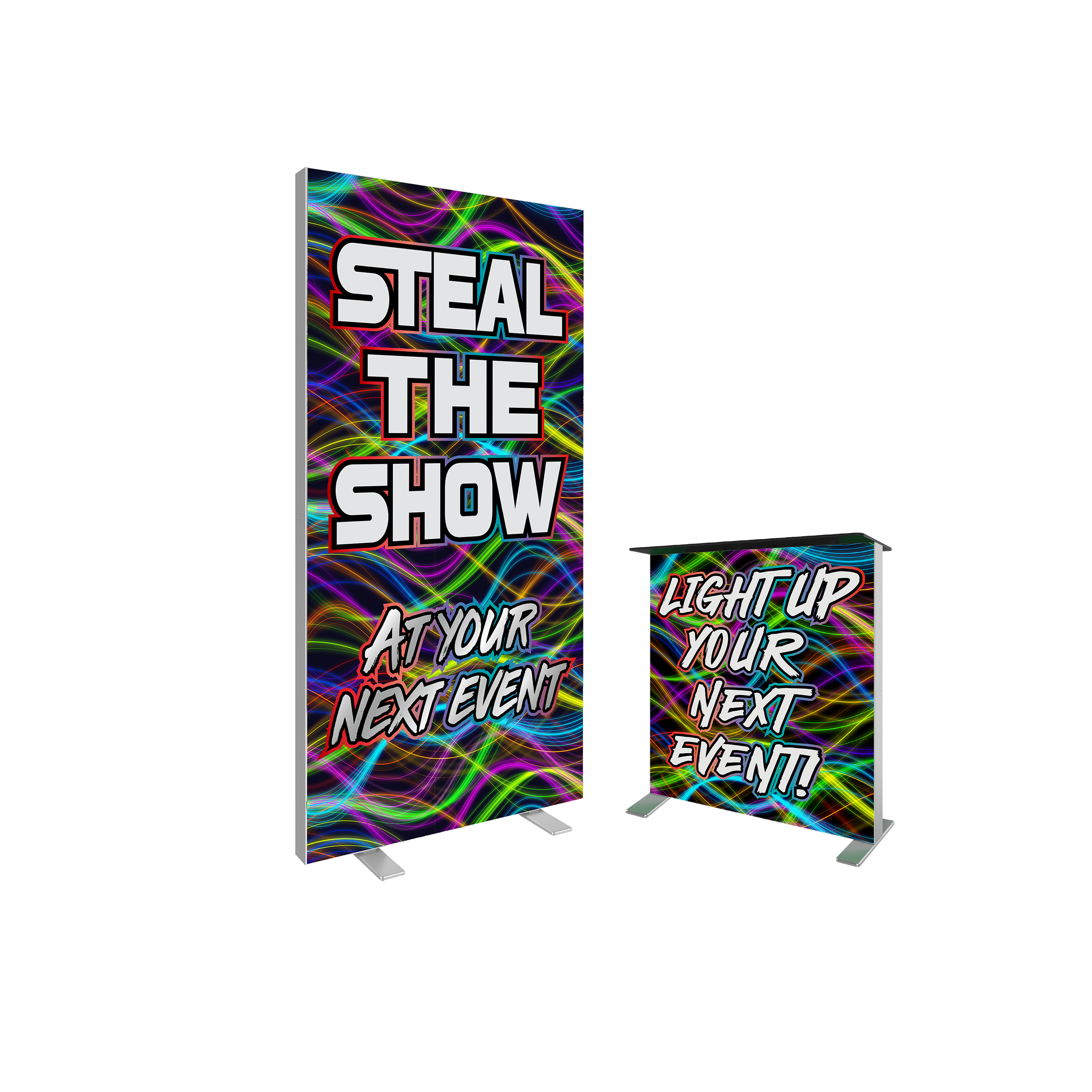 Portable LED Kiosk Kit | XtraLit™ Light Box & Podium – STX PROMO